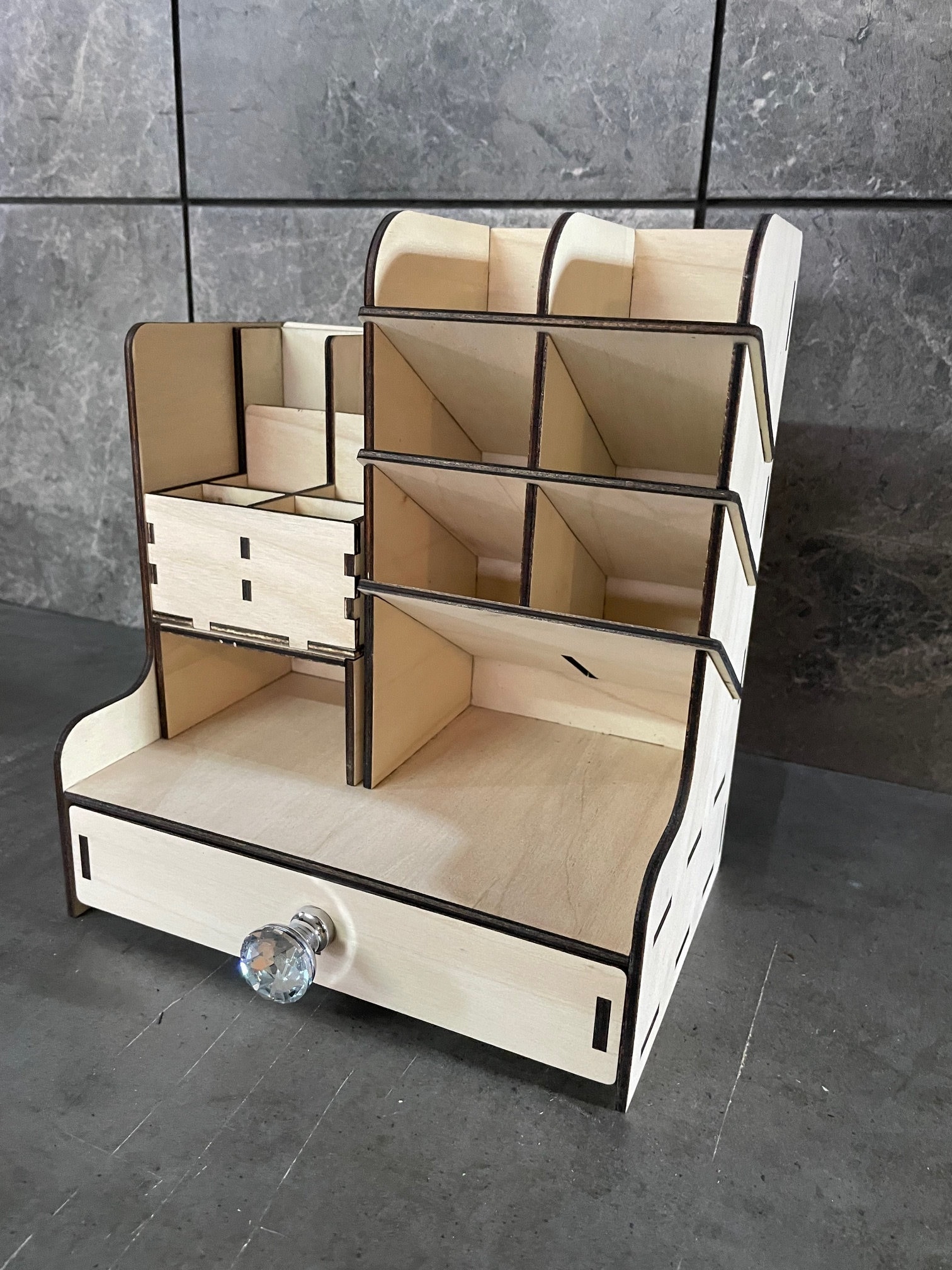 Unique Desk Organizer: Laser-cuttable DXF File Create Your Own Piece of ...
