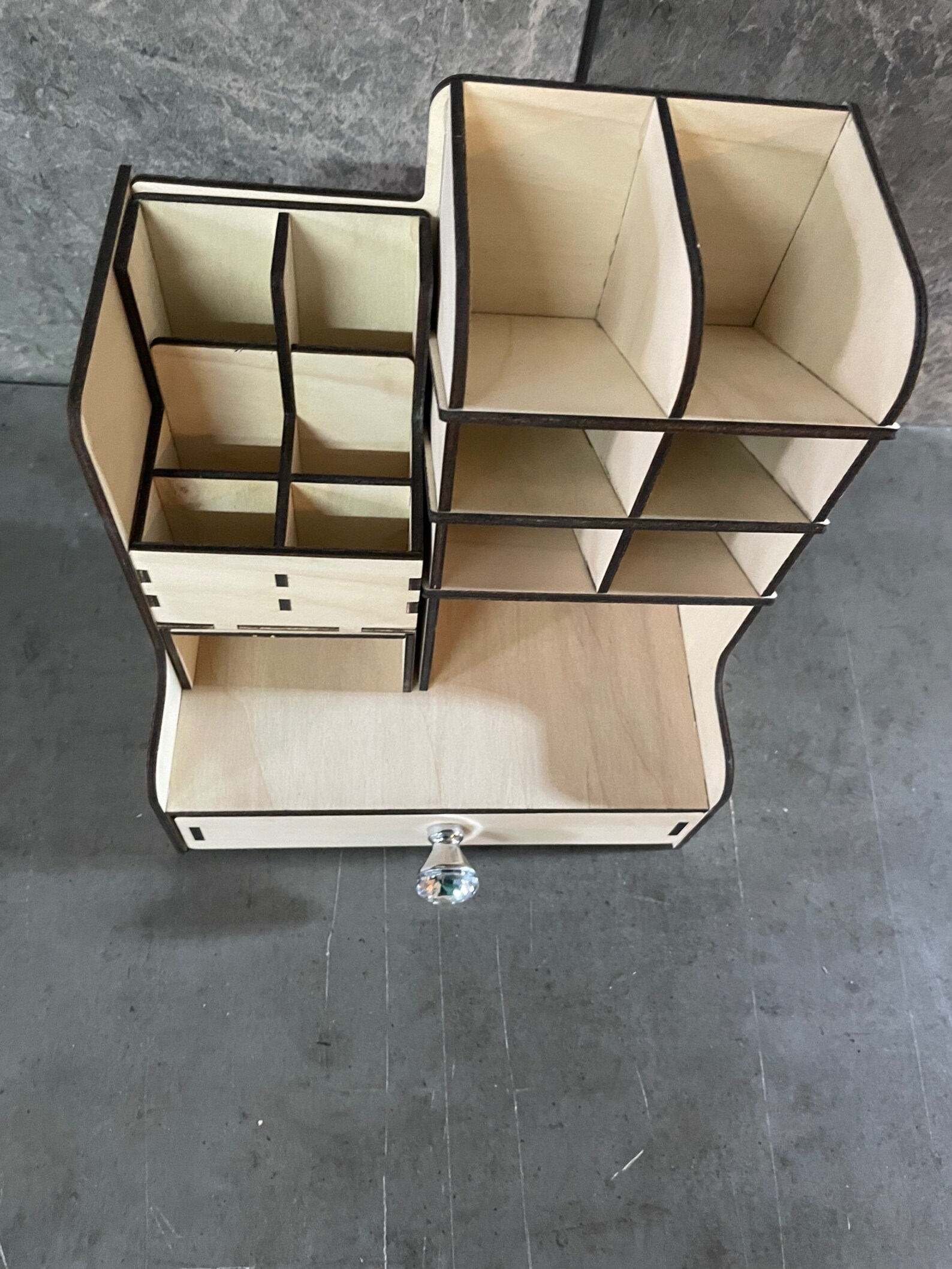 Unique Desk Organizer: Laser-cuttable DXF File - Create Your Own Piece ...
