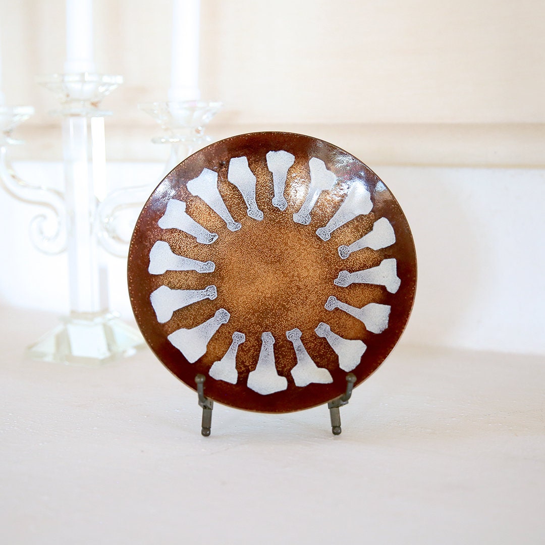 Polly Rothenberg Enamel on Copper Plate Rare Mid Century Modernist - Etsy