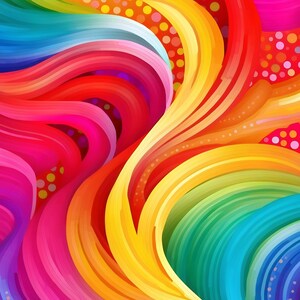 20-rainbow Pattern Design - Bold and Colorful Wall Art - Etsy