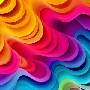 20-rainbow Pattern Design - Bold and Colorful Wall Art - Etsy