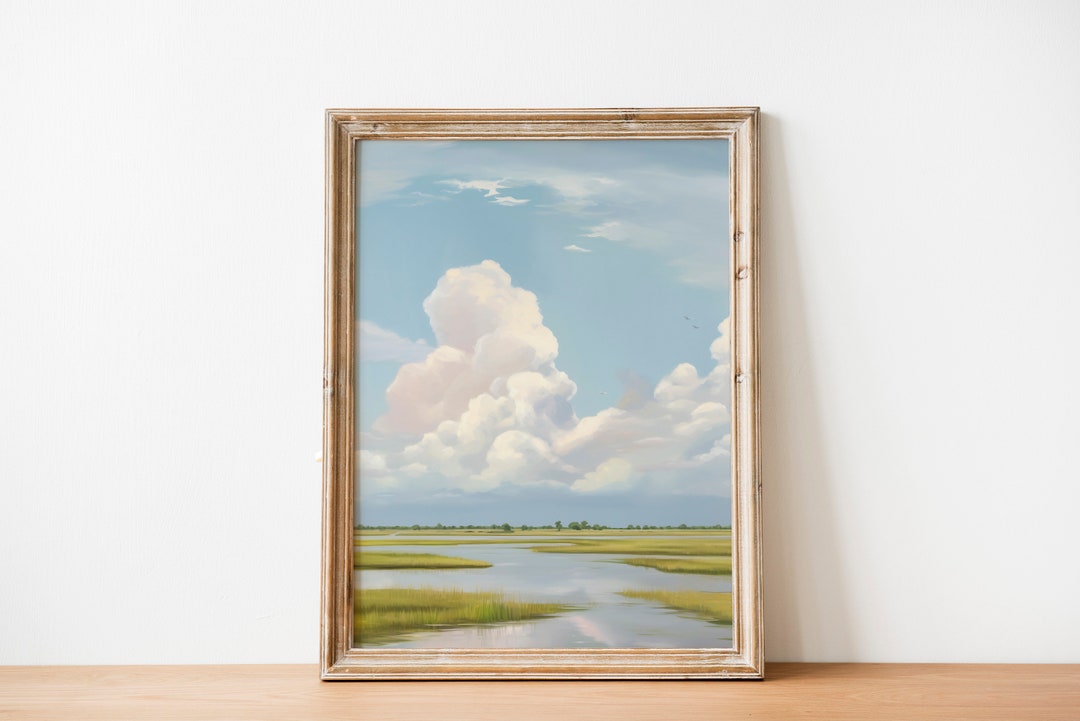Seascape Painting. Scenic Landscape Artwork. Abstract Landscape ...