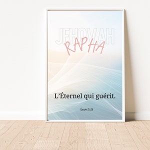 Printable Wall Art, Hebrew Name of God in the Bible, Jehovah RAPHA ...