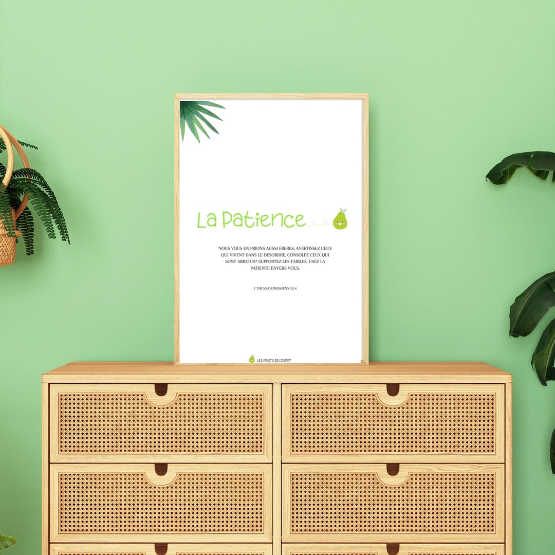 Patience, the Fruits of the Spirit, Christian Poster, Wall Poster for ...