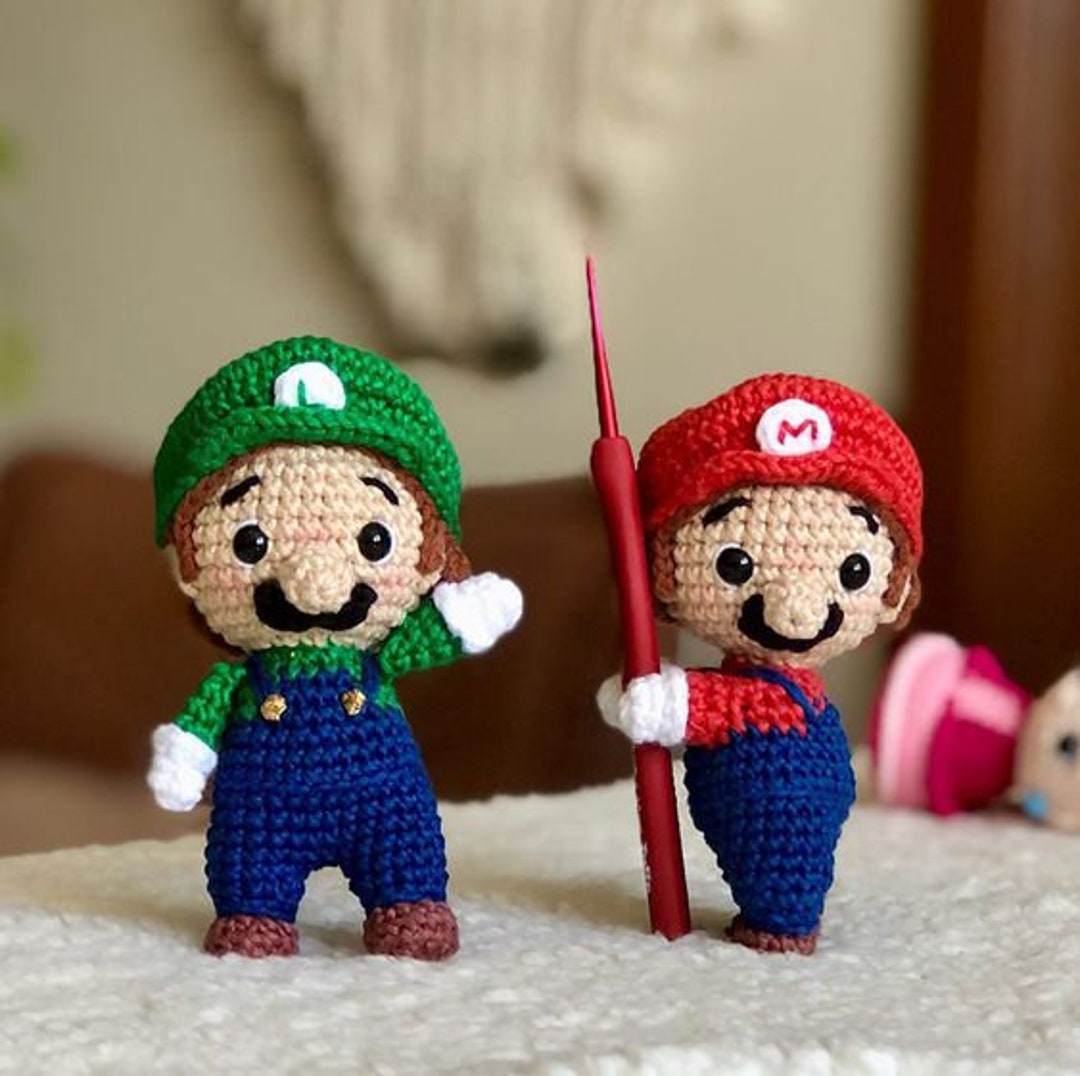 Crochet Super Mario Characters, Crochet Mario and Luigi Doll, Amigurumi ...