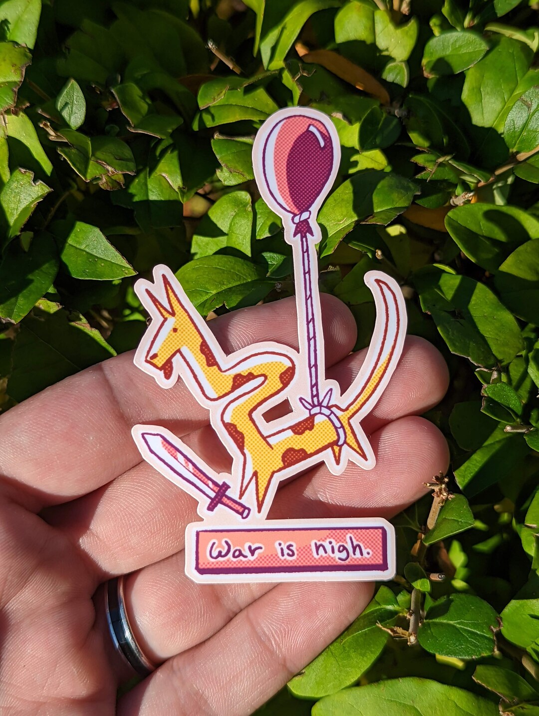 War Giraffe Waterproof Sticker, Water Bottle, Laptop, Phone Stickers - Etsy