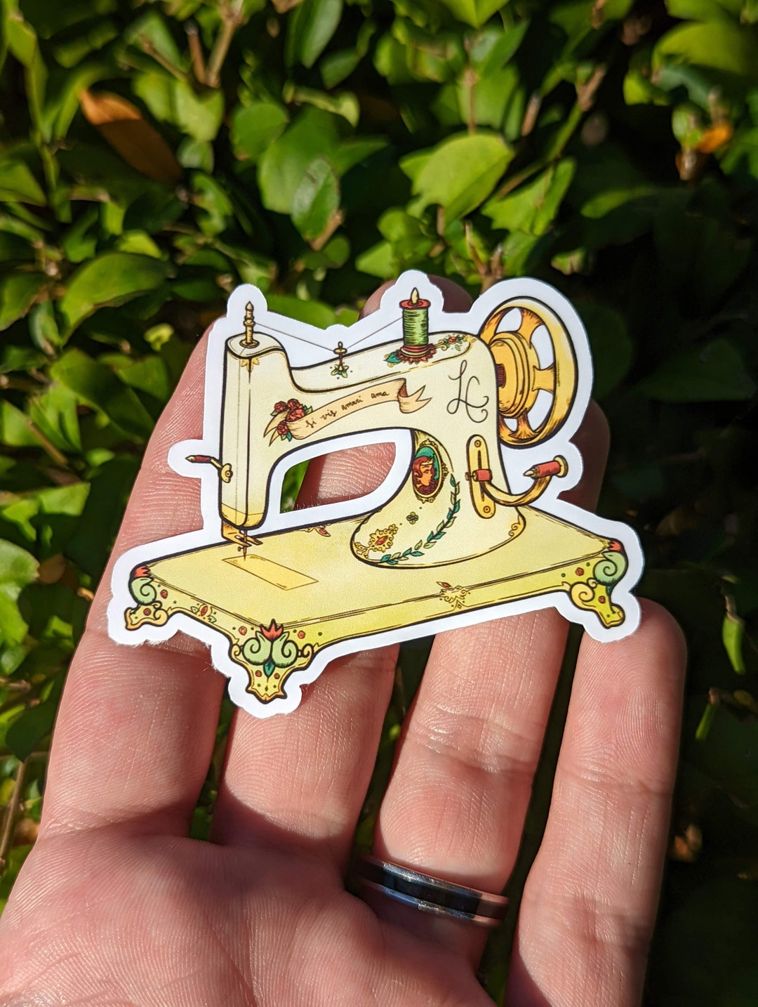 Magic Sewing Machine Waterproof Sticker, Water Bottle, Laptop, Phone ...