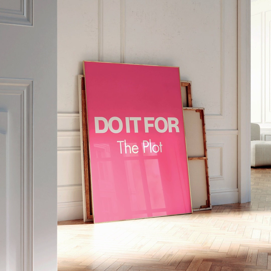 Pink Preppy Quote Poster 70s Aesthetic Girly College Dorm Manifest Wall ...