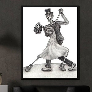 Dancing Skeletons Halloween Skeletons Halloween Skeletons - Etsy