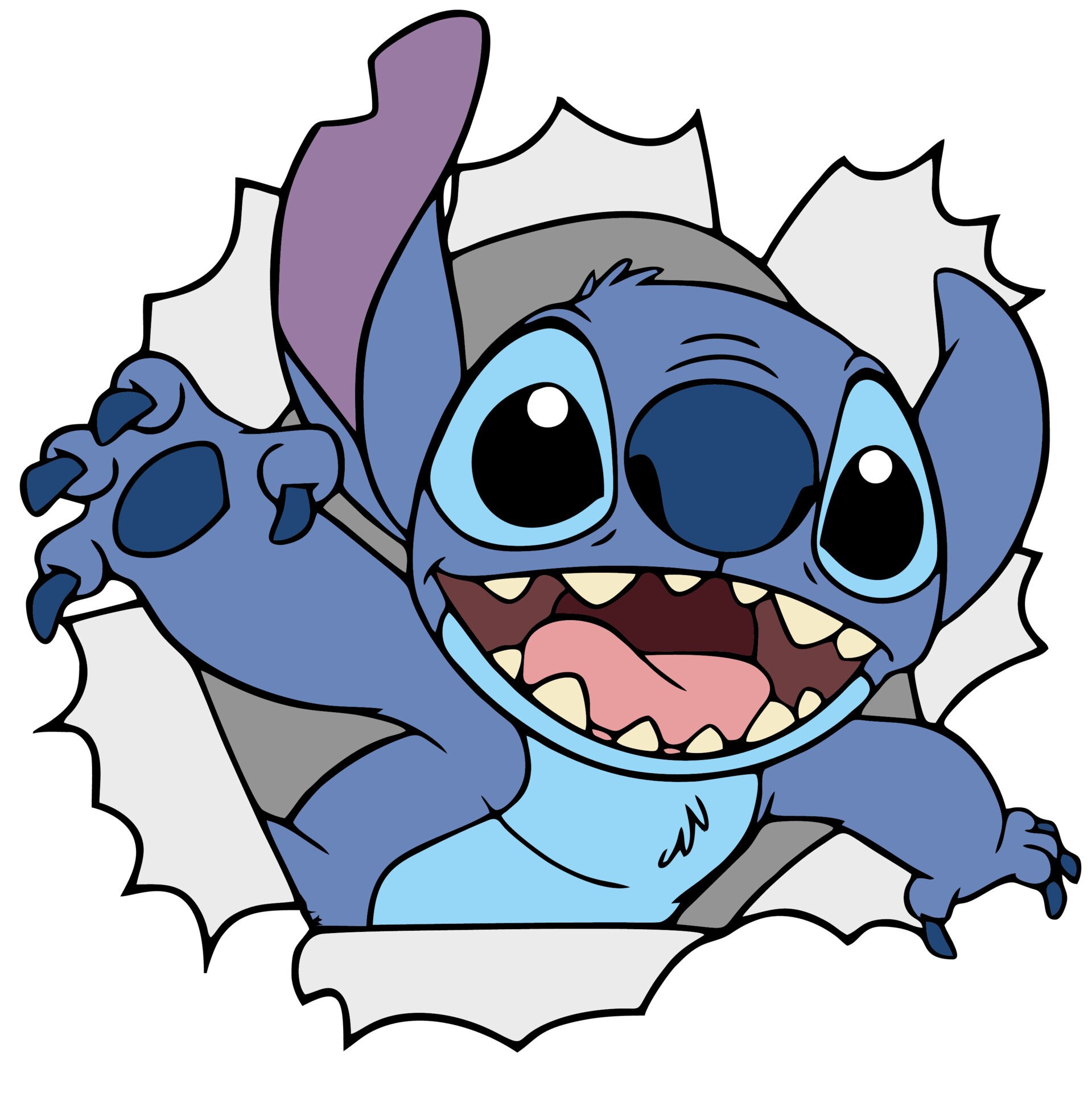 Stitch svg, png, pdf, dxf, Lilo y Stitch Hola Clipart 2 no. - Etsy México