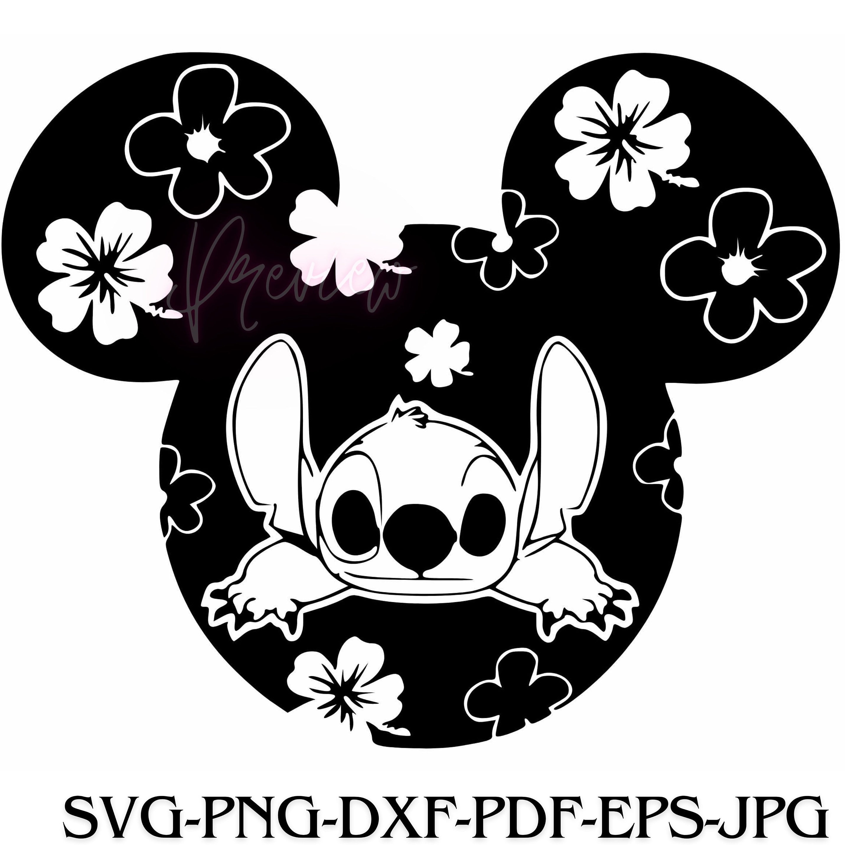 Stitch SVG Ears Svg Png Clipart , Stitch , Cut File Silhouette,png ...
