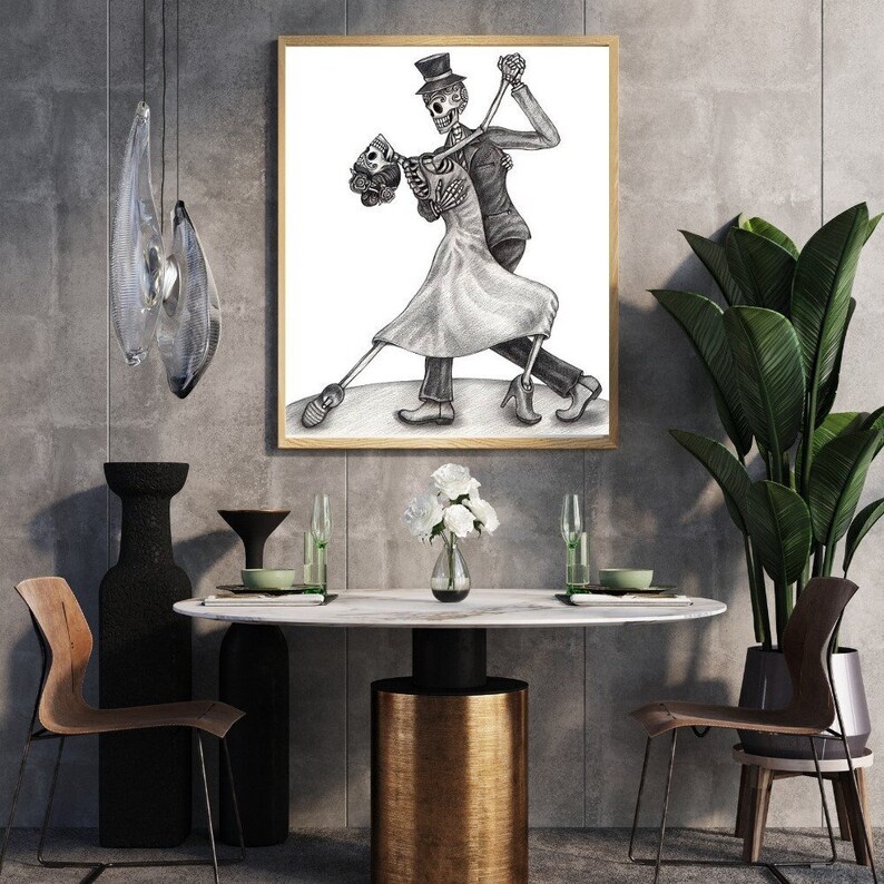 Dancing Skeletons Halloween Skeletons Halloween Skeletons - Etsy