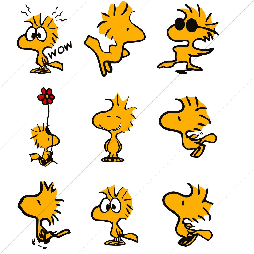 Woodstock-Svg, Vogel-Svg, Snoopy-Svg, Charlie Brown-Svg, gelber Vogel ...