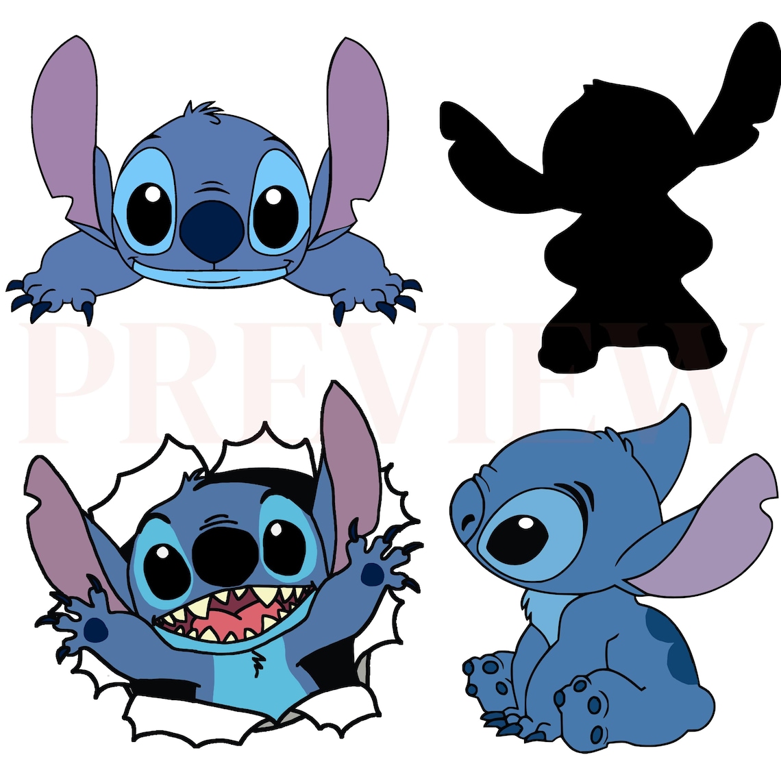 Stitch Svg, Stitch Outline Svg, Stitch , Stitch Silhouette Svg, Lilo ...