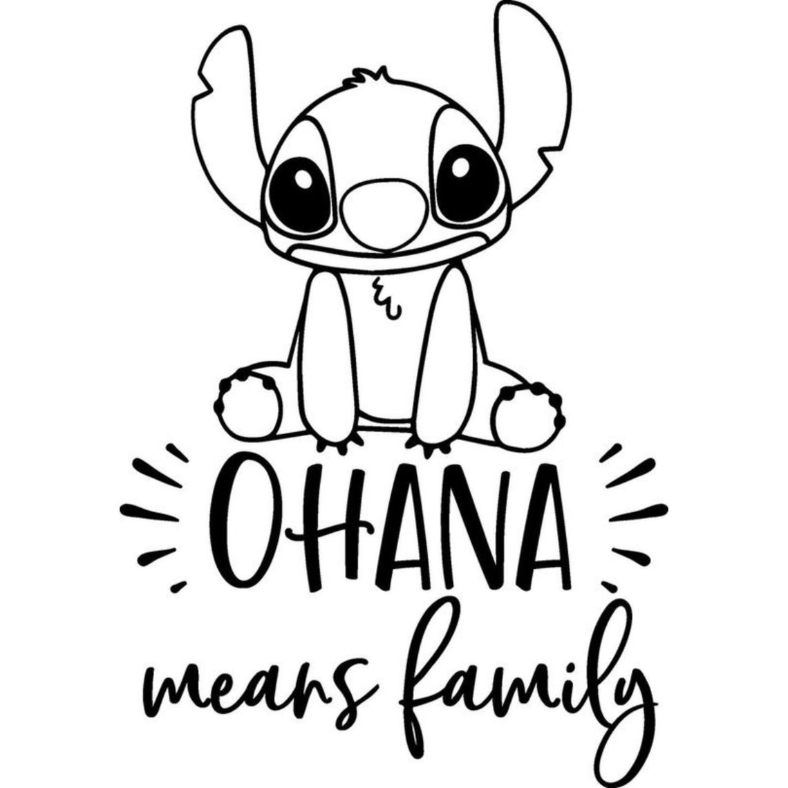 Ohana Stitch Svg, Stitch Outline Svg, Stitch Silhouette Svg, Lilo and ...