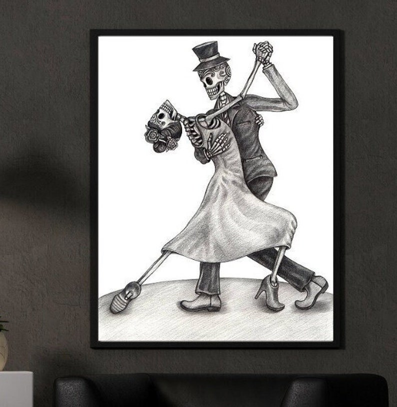 Dancing Skeletons Halloween Skeletons Halloween Skeletons - Etsy