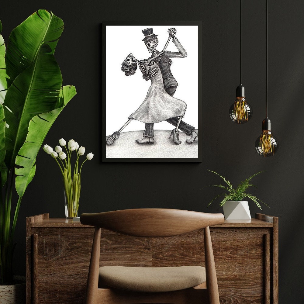 Dancing Skeletons Halloween Skeletons Halloween Skeletons - Etsy