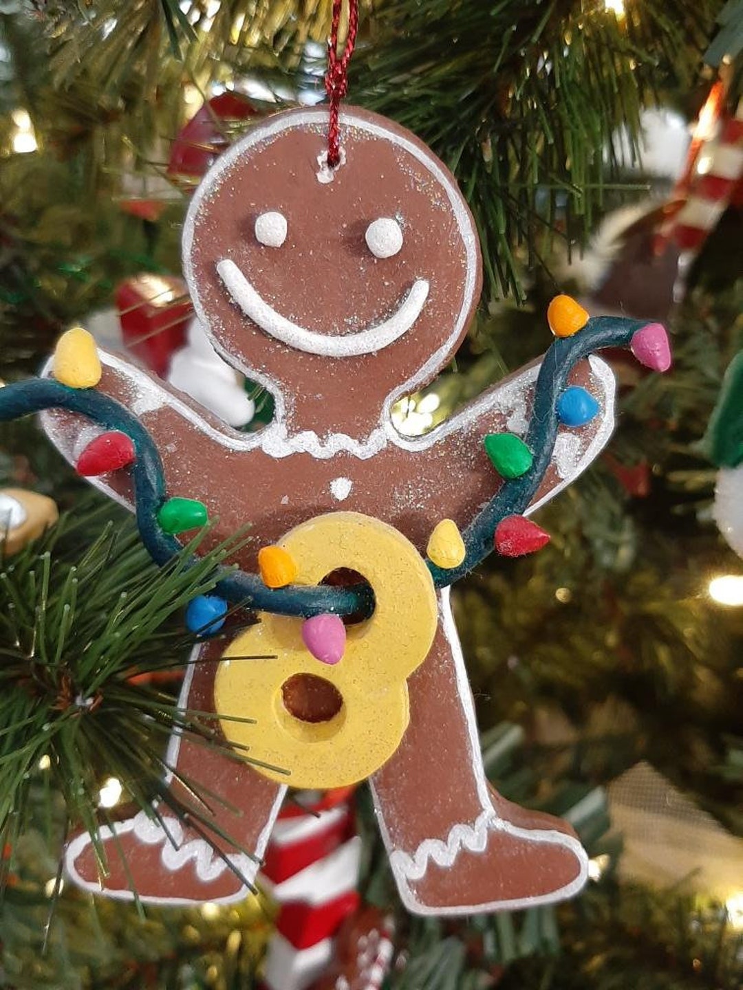 Hand Painted Gingerbread Men Ornaments - Etsy