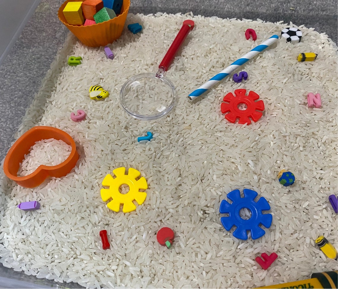Back to School Sensory Bin/ School Sensory Bin - Etsy