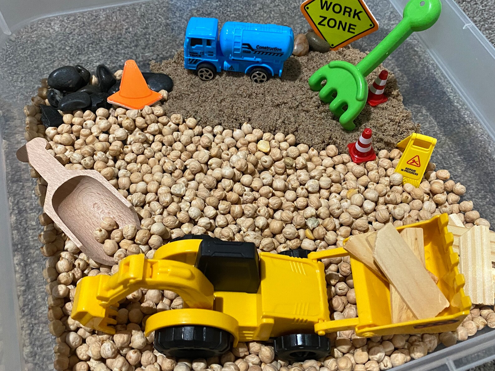 Construction Sensory Bin/gravel Sensory /construction Zone - Etsy