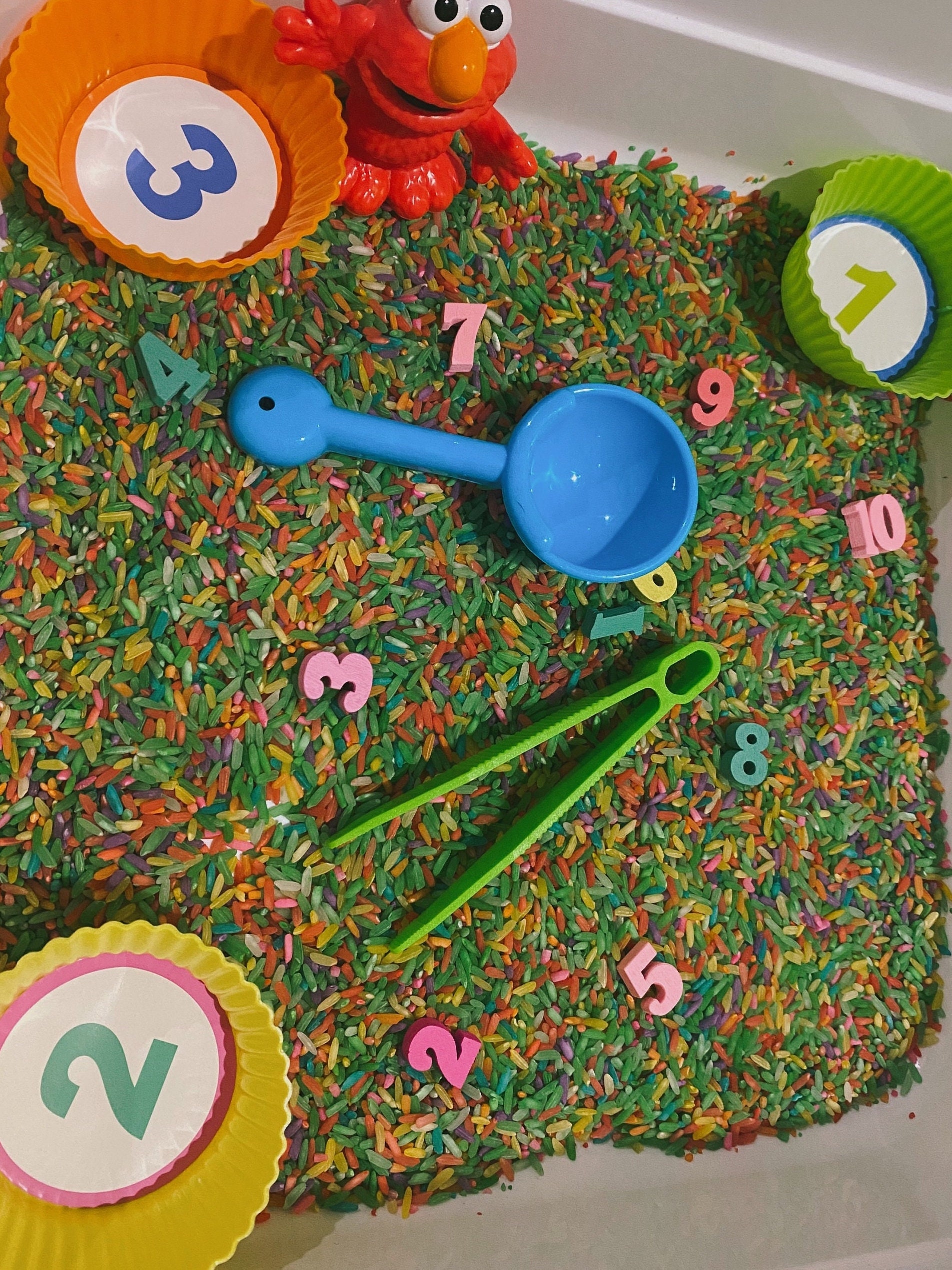 Sesame Street Sensory Bin/letters and Colors Sensory Bin/ Numbers ...