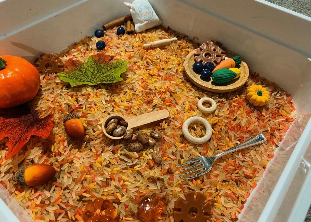 Fall Leaves Sensory Bin/ Fall Time Sensory Play / Kids Fall Sensory Bin ...