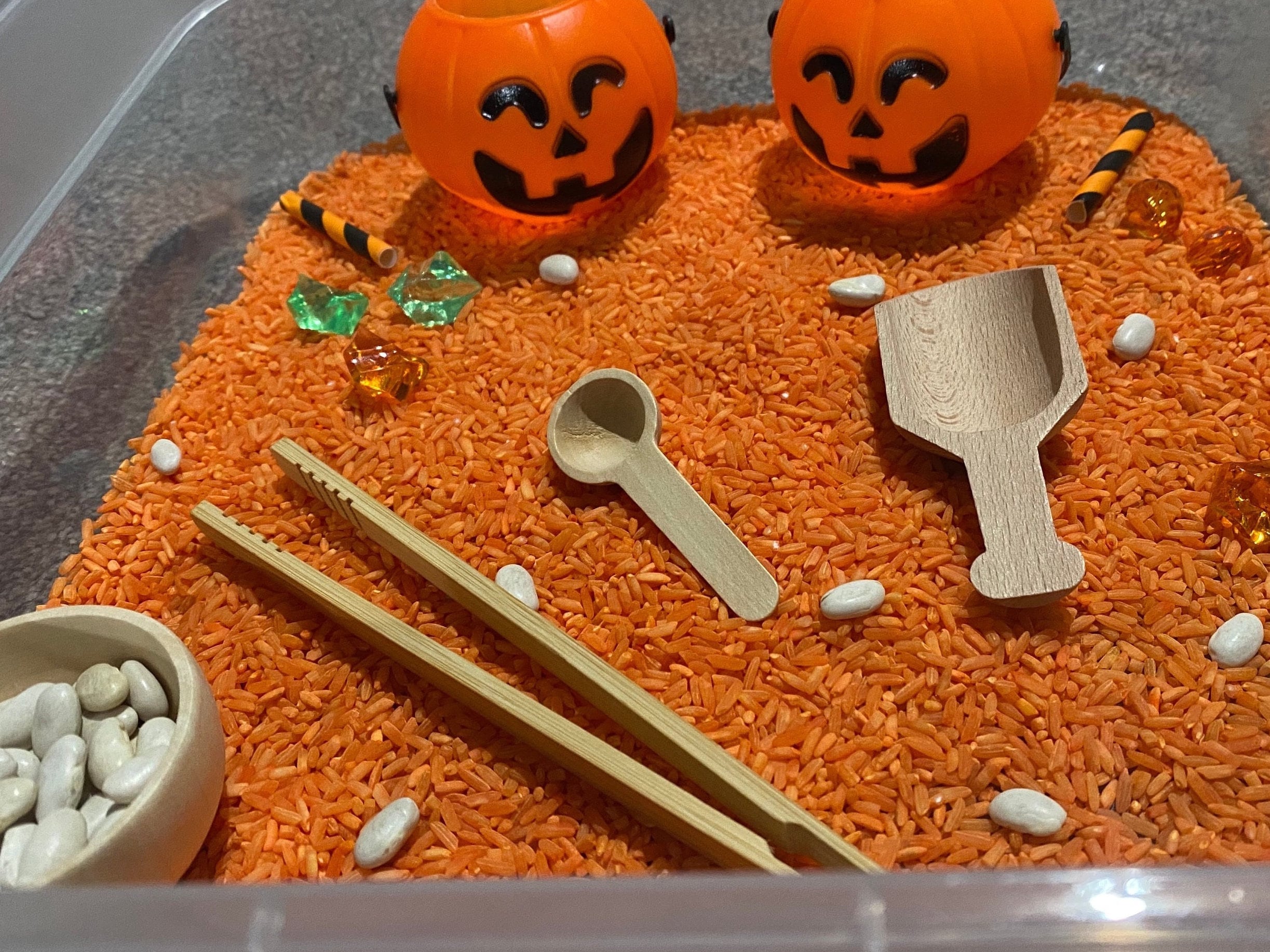 Pumpkin Seed Sensory Bin/ Halloween Sensory Bin/ Spooky Sensory Bin - Etsy