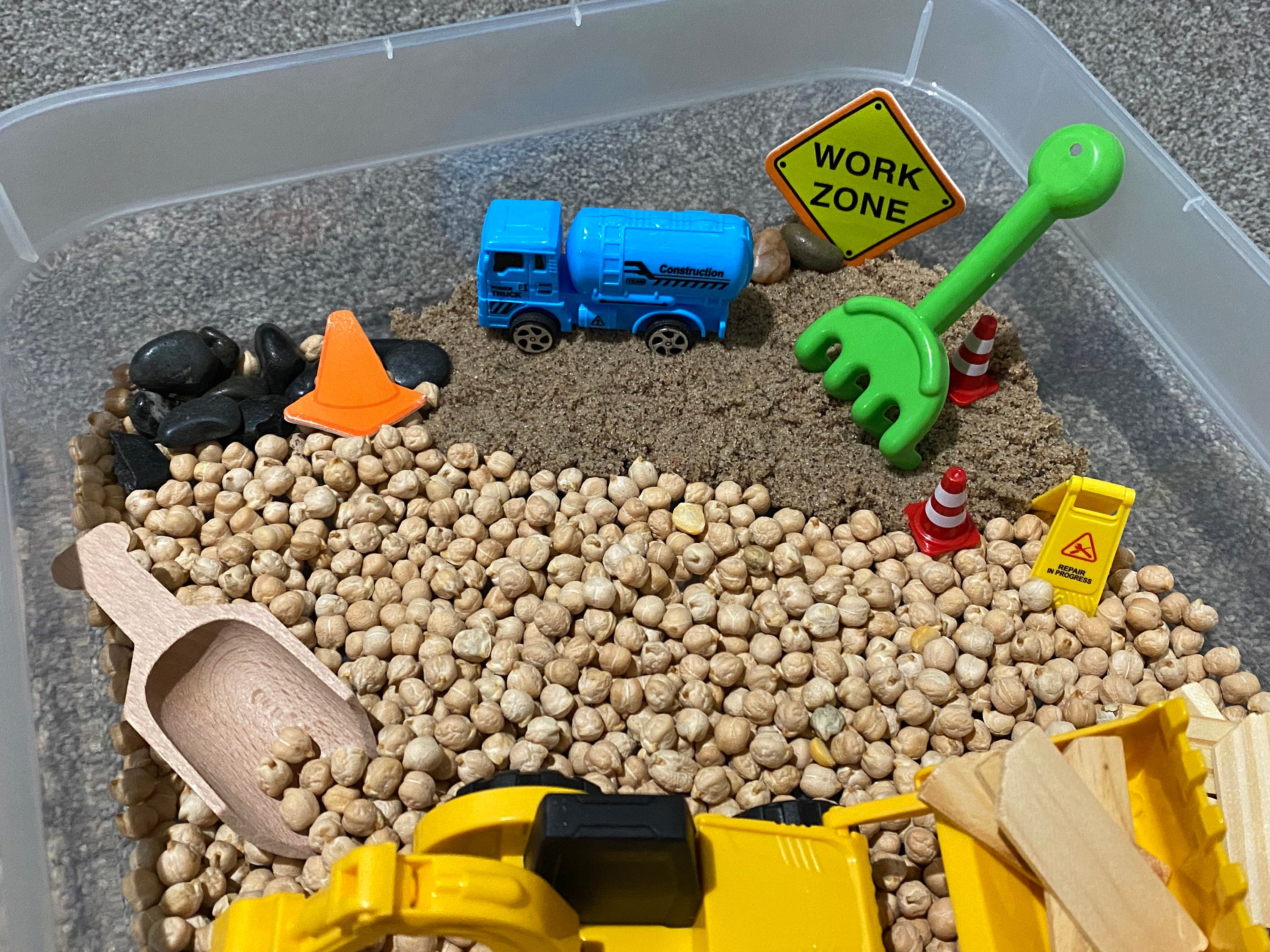 Construction Sensory Bin/gravel Sensory /construction Zone - Etsy