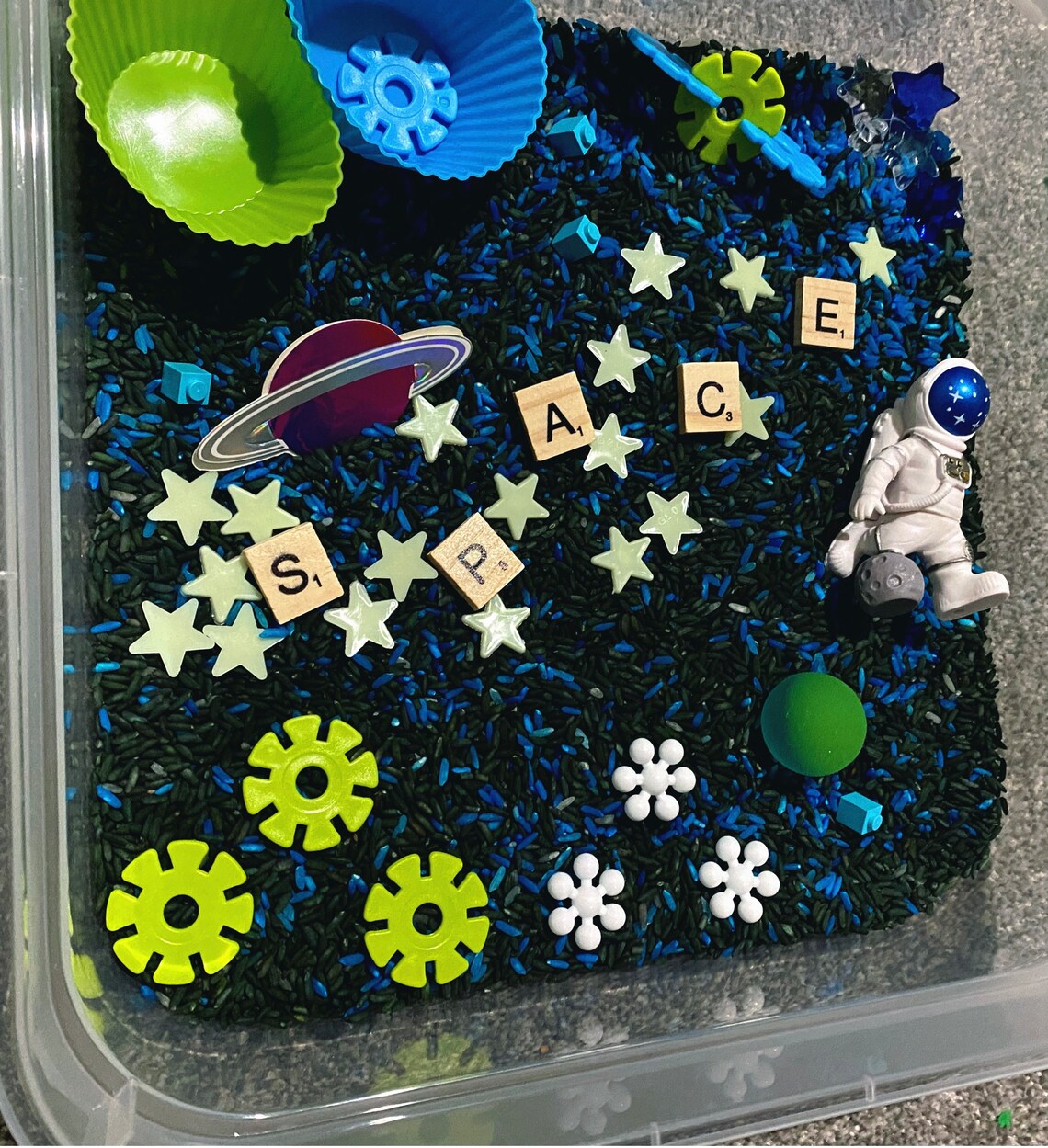 Galaxy Sensory Bin/ Astronaut Sensory Bin/ Outerspace Sensory Bin - Etsy