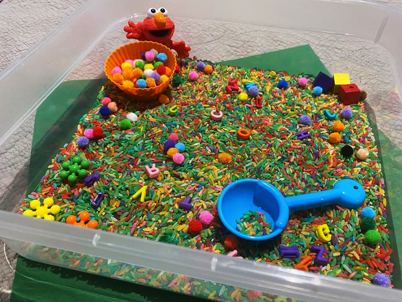 Sesame Street Sensory Bin/letters and Colors Sensory Bin - Etsy