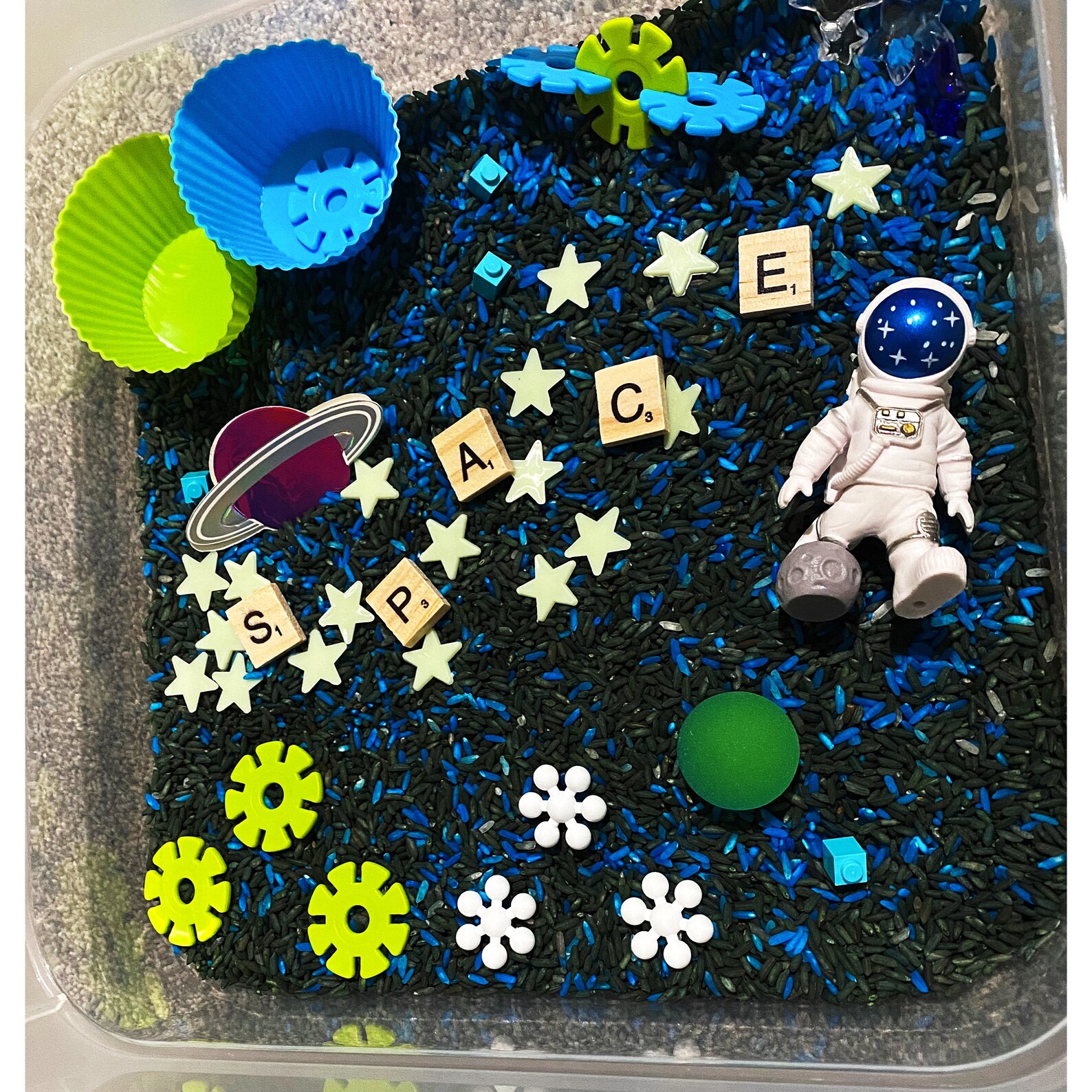 Galaxy Sensory Bin/ Astronaut Sensory Bin/ Outerspace Sensory Bin - Etsy