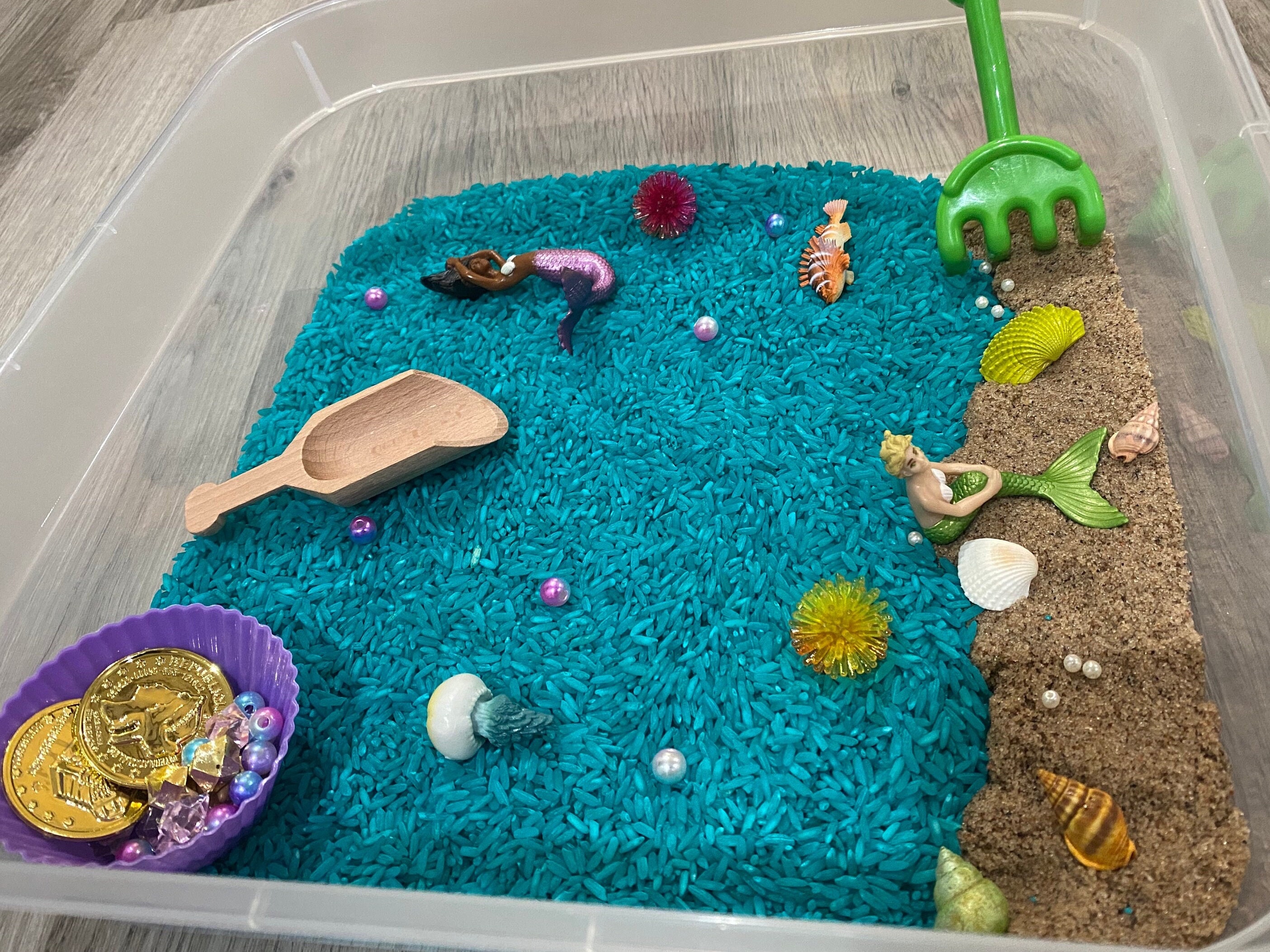 Mermaid Sensory Bin/ Summer Sensory Bin - Etsy