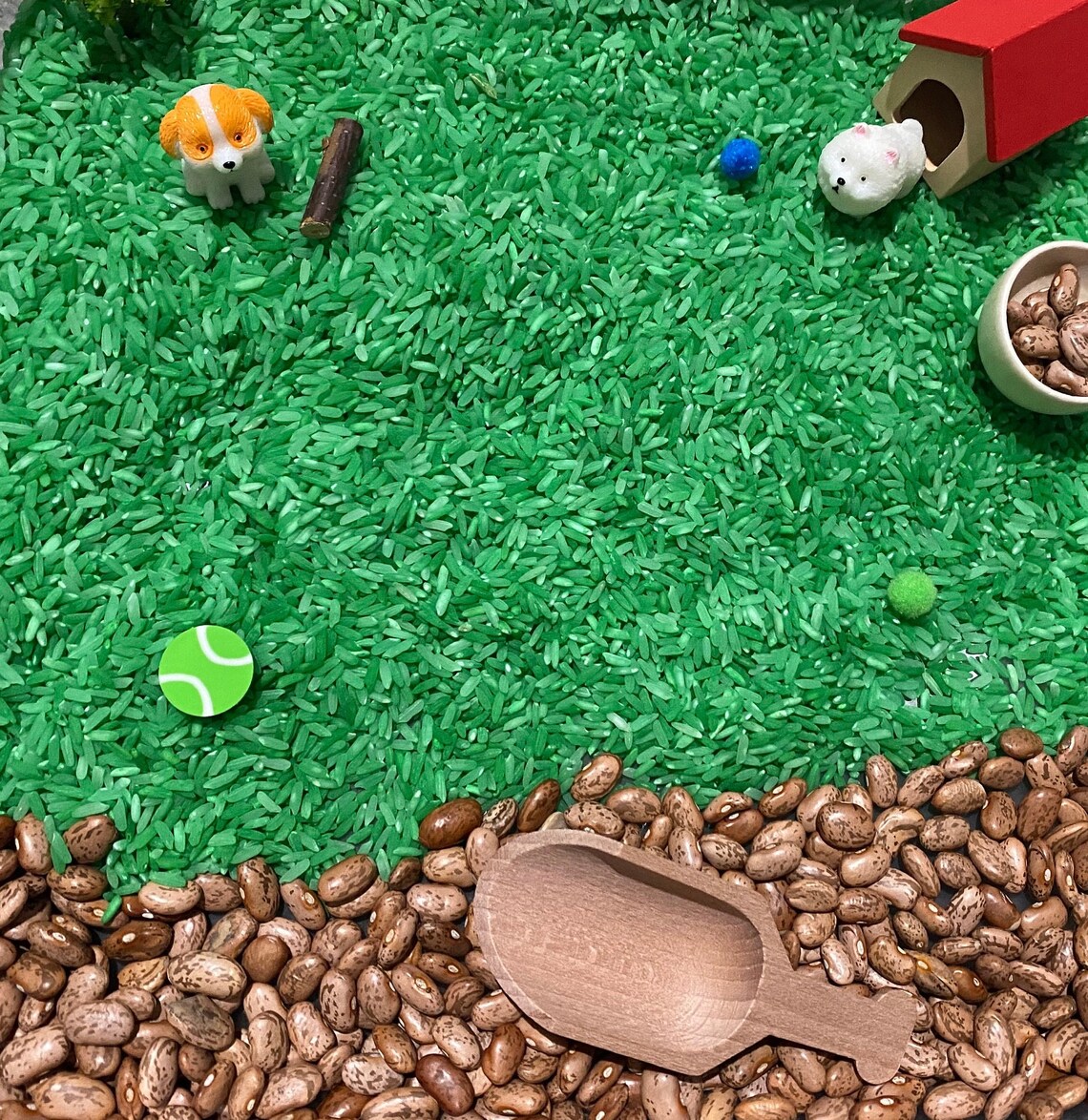 Backyard Puppy Sensory Bin/ Backyard Sensor Bin/ Pets Sensory Bin - Etsy