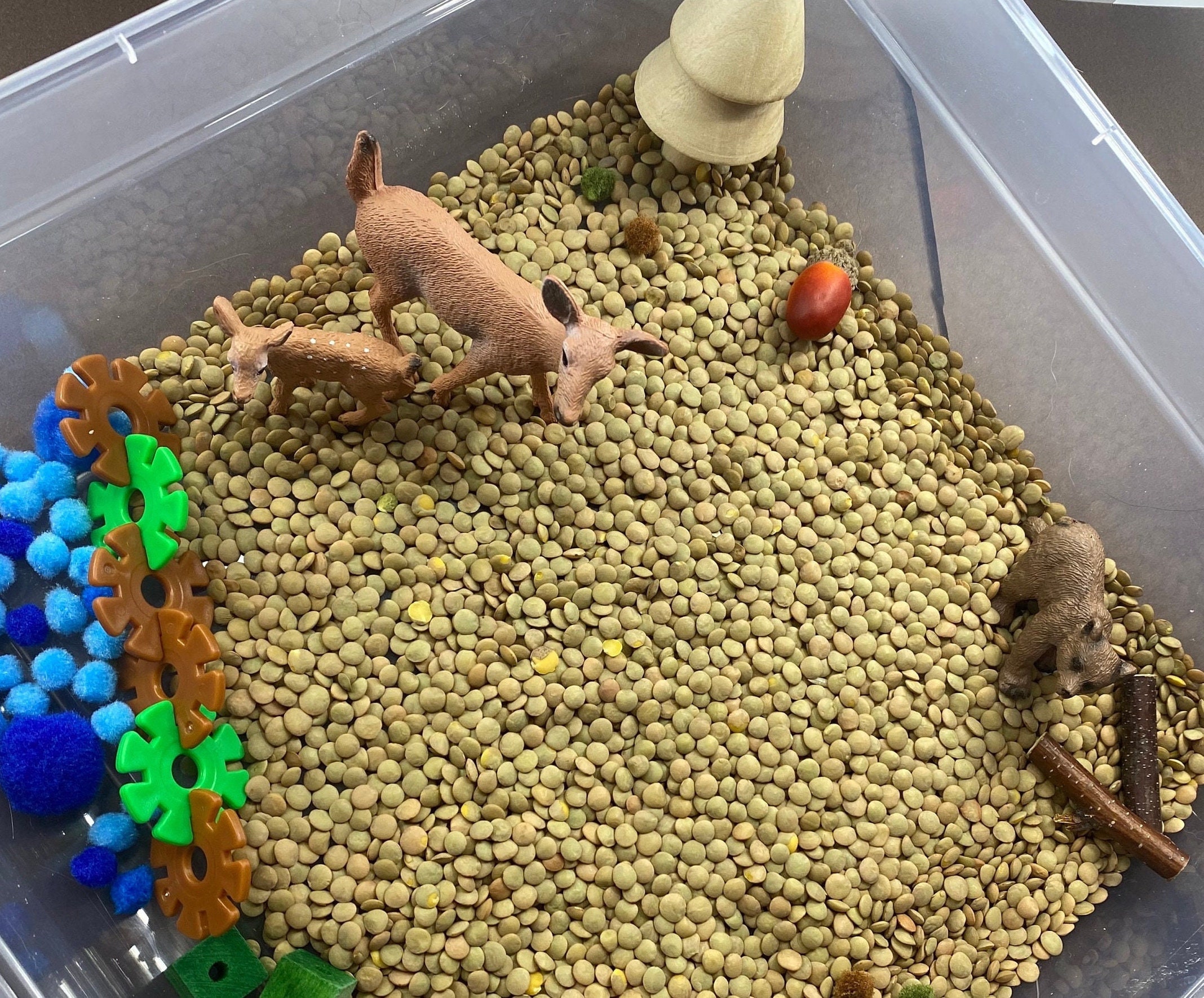 Forest Sensory Bin/ Forest Animal Bin/ Kids Sensory Bin/ Woodlands ...