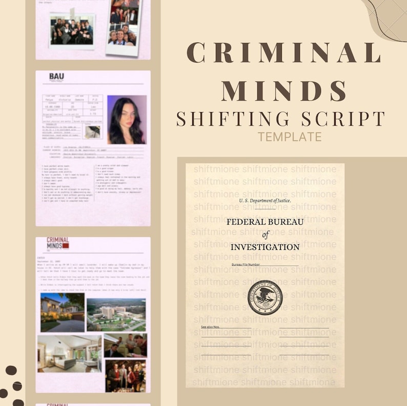 Criminal Minds Shifting Script CM Shifting Realities Script - Etsy