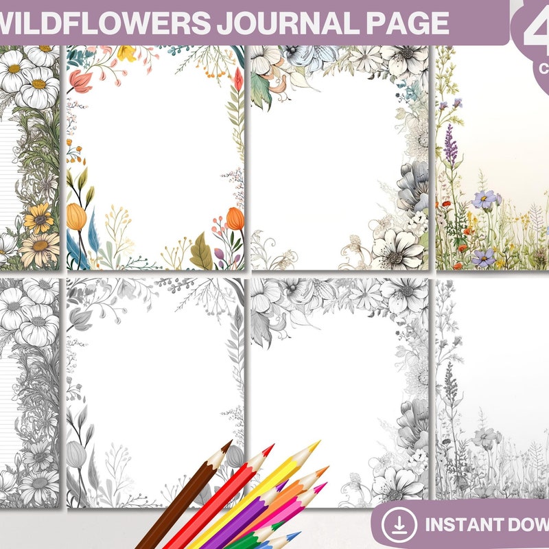 Printable Coloring Journal - Etsy