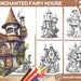 Enchanted Fairy House Coloring Book: Grayscale Illustrations (printable ...