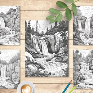Waterfall Coloring Book | Printable Kids and Adult Coloring Pages ...