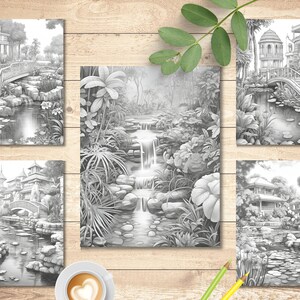 Water Gardens Coloring Book | Botanical Colouring Books | Garden Adult ...