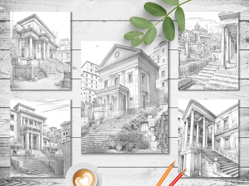 Ancient Rome Coloring Book Printable Adults and Kids - Etsy