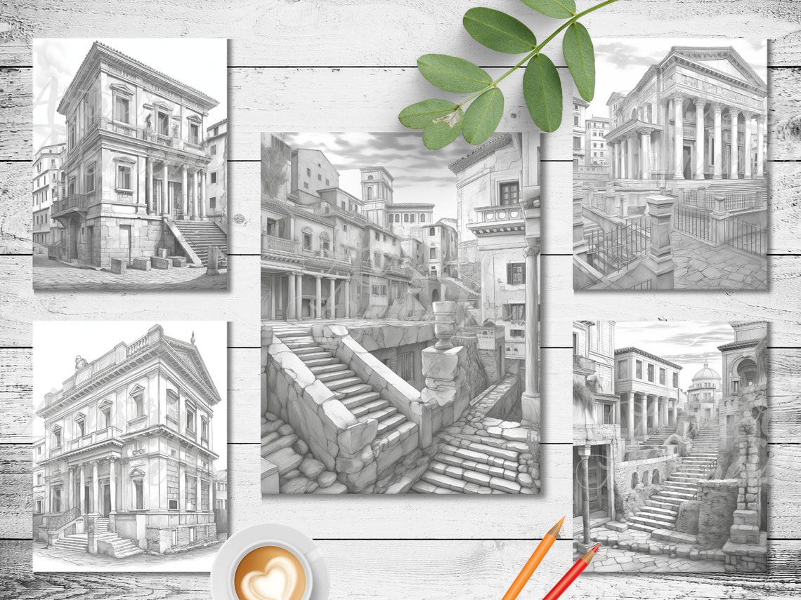 Ancient Rome Coloring Book Printable Adults and Kids - Etsy