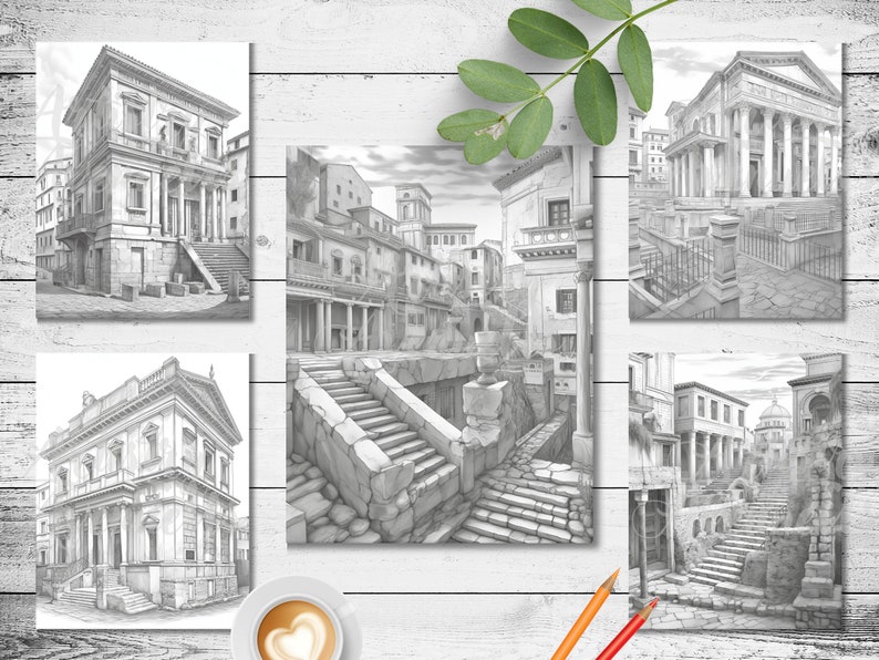 Ancient Rome Coloring Book Printable Adults and Kids - Etsy