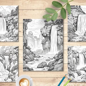 Waterfall Coloring Book | Printable Kids and Adult Coloring Pages ...