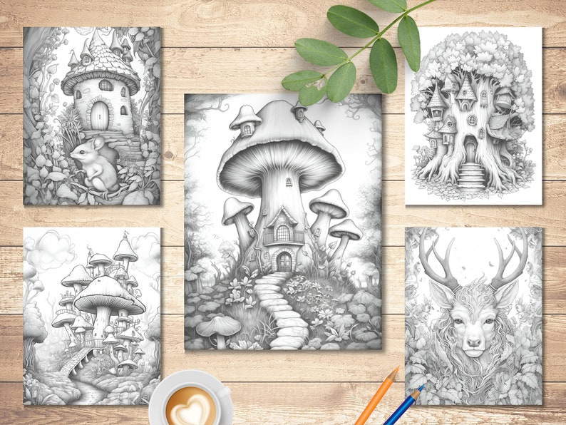 Enchanted Forest Coloring Book Adults Coloring Pages - Etsy