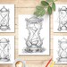Magical Hourglass Coloring Book: Grayscale Fantasy Art (printable PDF ...