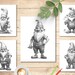 30 Garden Gnomes Coloring Book Fantasy Gnome Coloring Pages - Etsy
