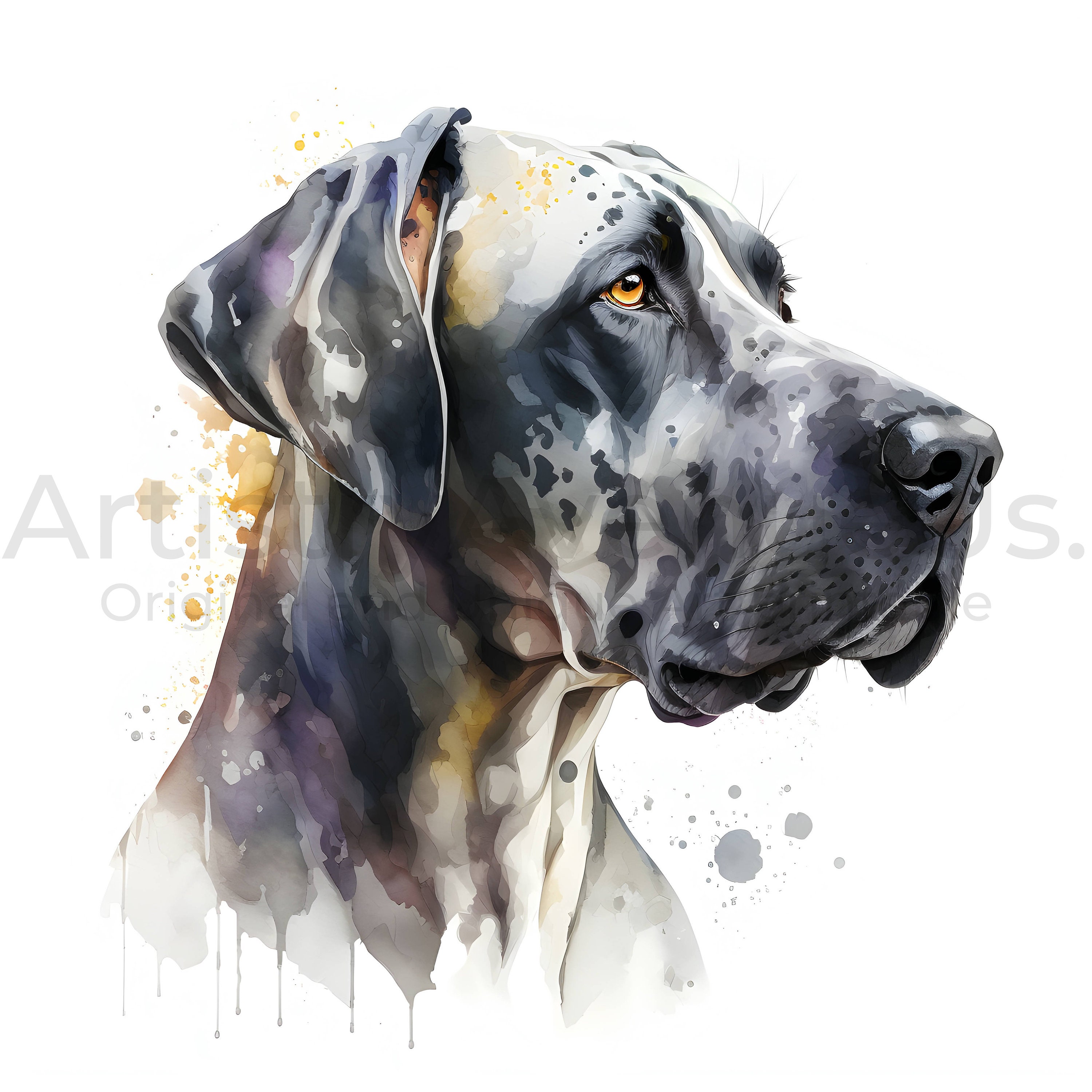 Great Dane Clipart 10 High Quality Jpgs Digital Planners - Etsy
