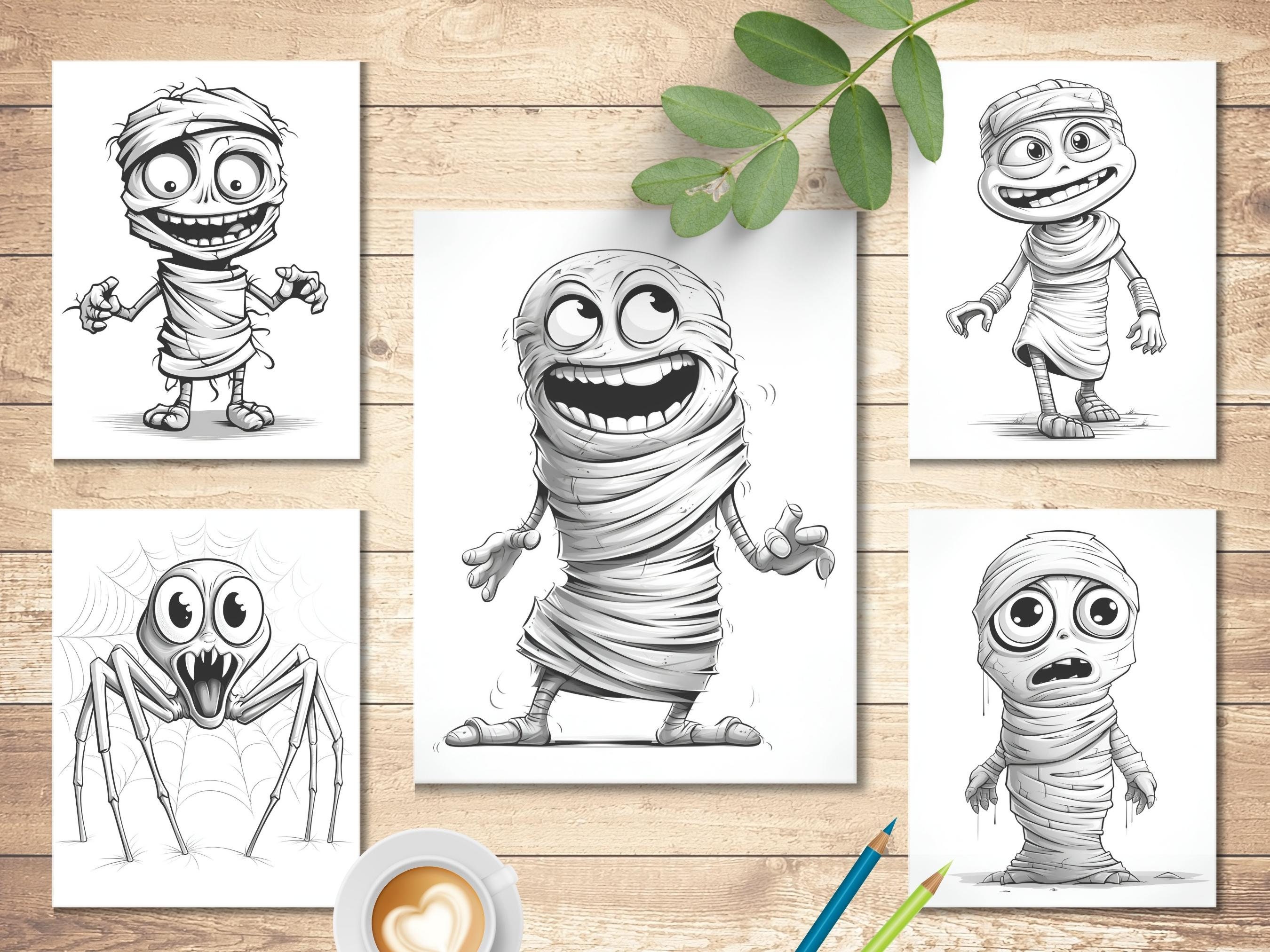 Cute Mummy Coloring Book | Printable Adult and Kids Coloring Pages ...