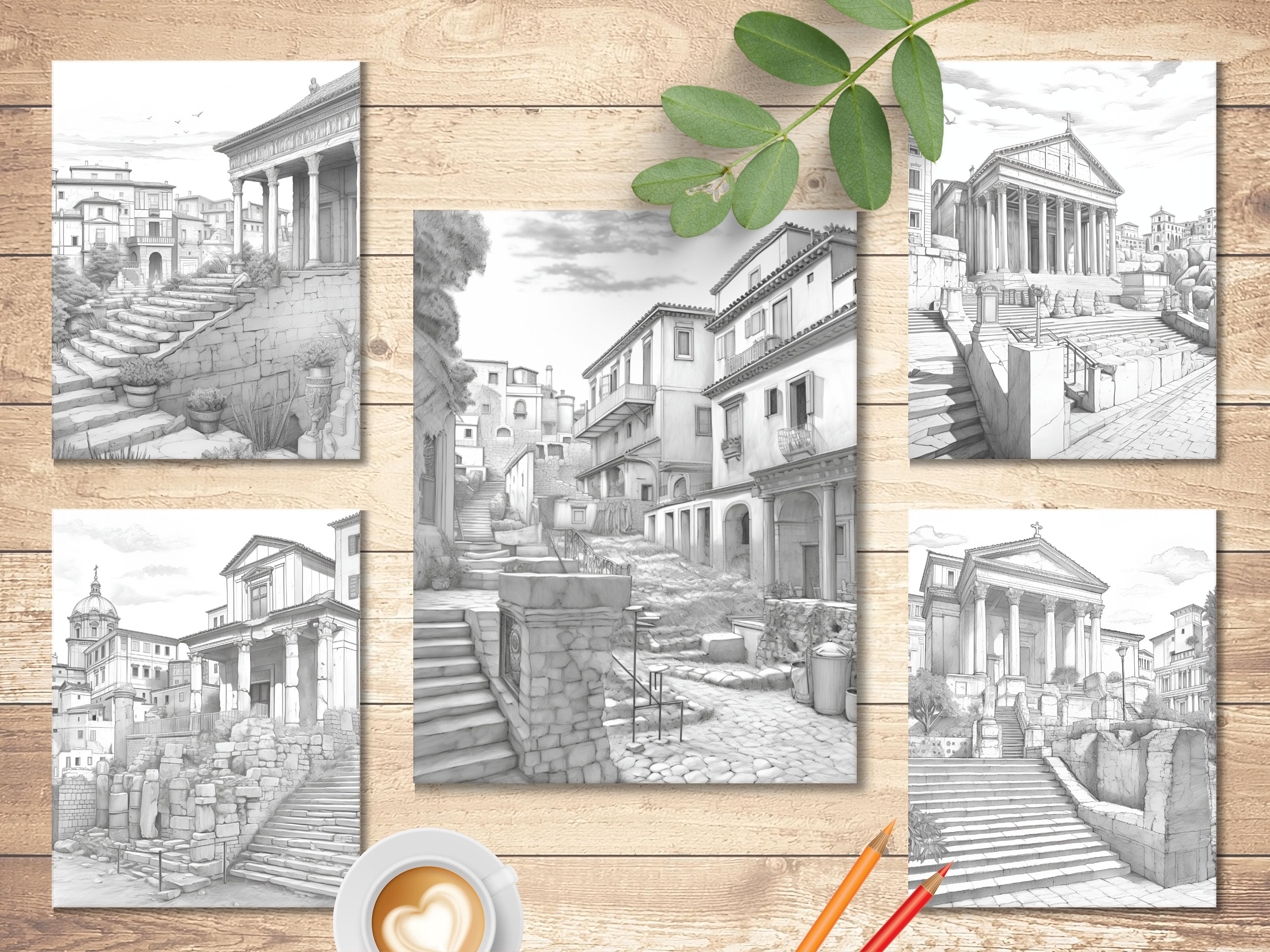 Ancient Rome Coloring Book Printable Adults and Kids - Etsy UK