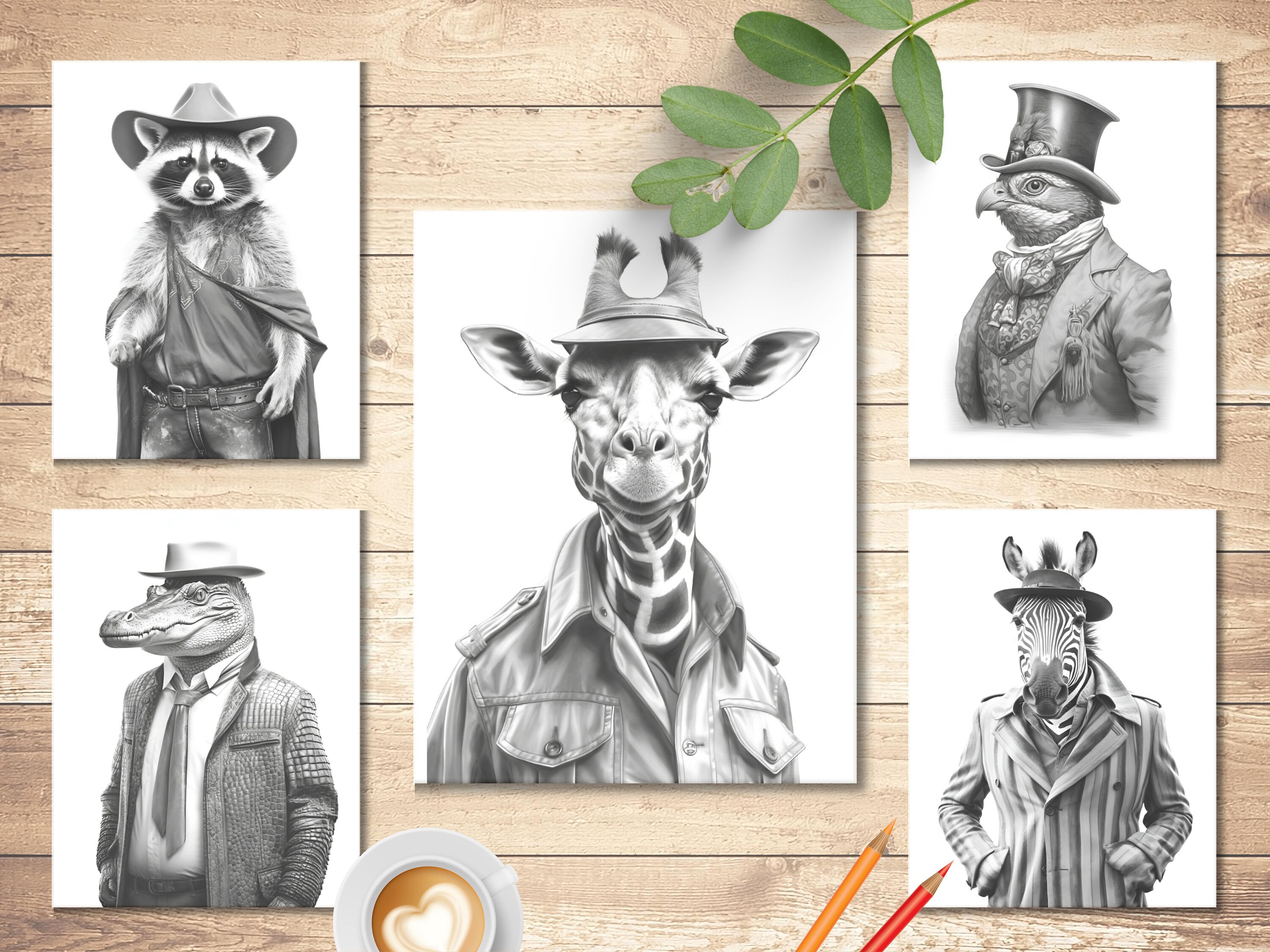 Cowboy Animals Coloring Book Printable Coloring Pages - Etsy
